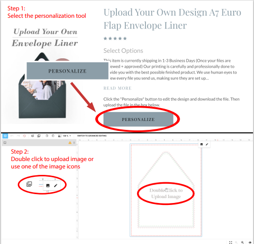 How do I use the Personalization tool for the envelope liners? – Cards ...